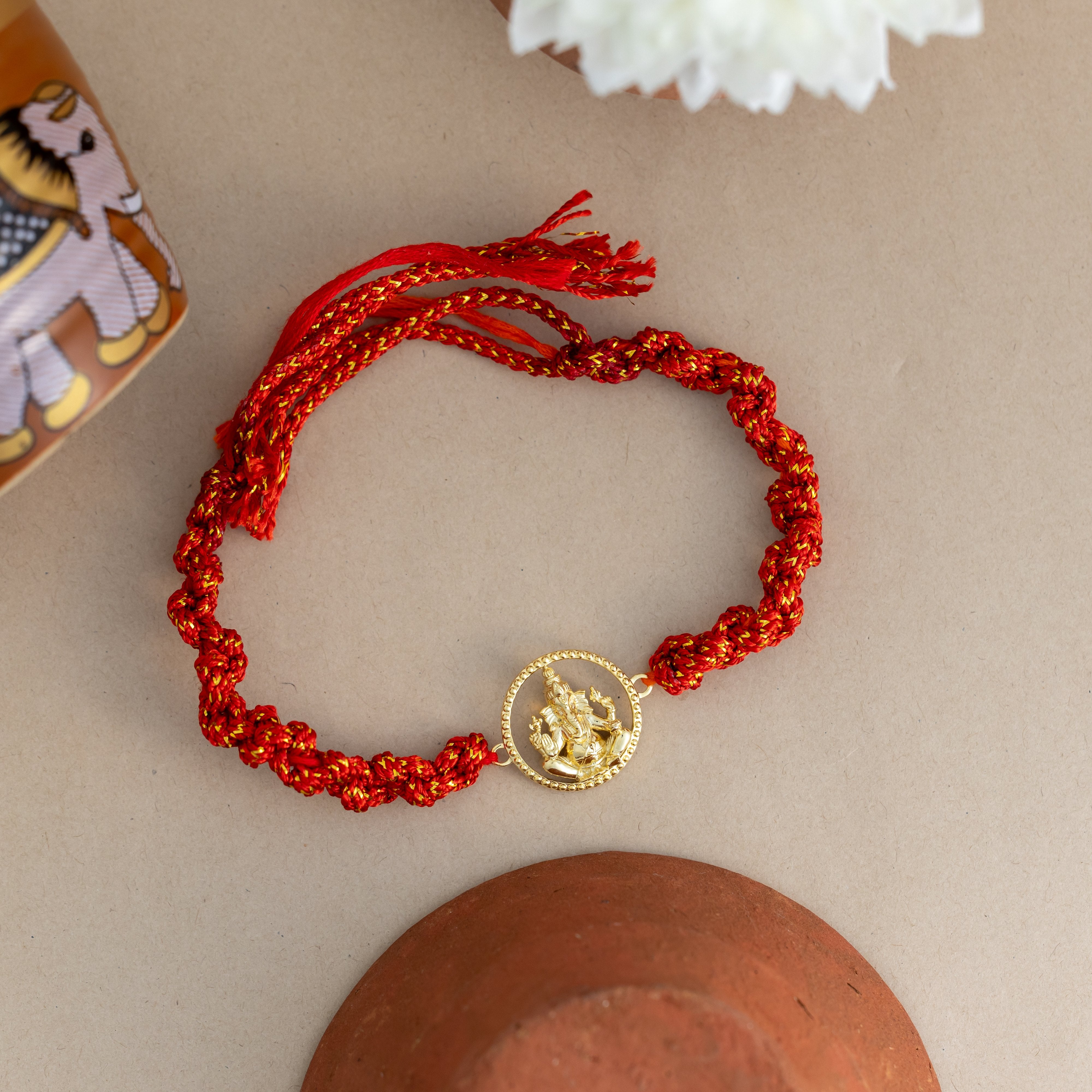 Ganpati Shakti Rakhi | Sterling Silver Rakhi | S 925 Silver Rakhi | – Luxez